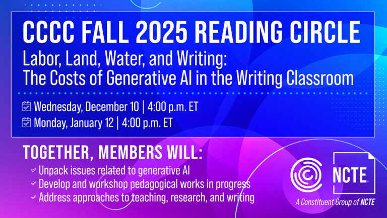 CCCC Fall 2025 AI Reading Circle - Conference on College Composition ...